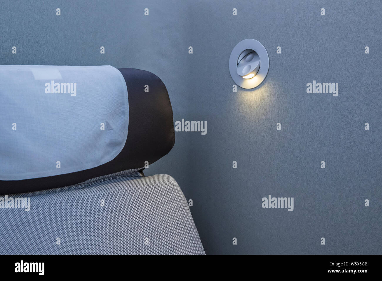 Interior view of a full-size mock-up of the CR929 widebody jet ...