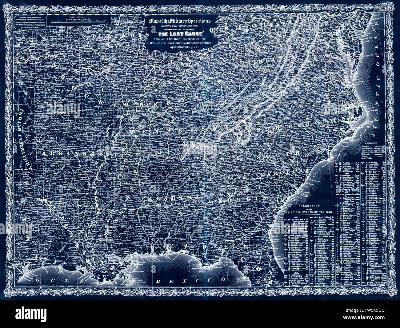 Civil war map america 1865 hi-res stock photography and images - Alamy