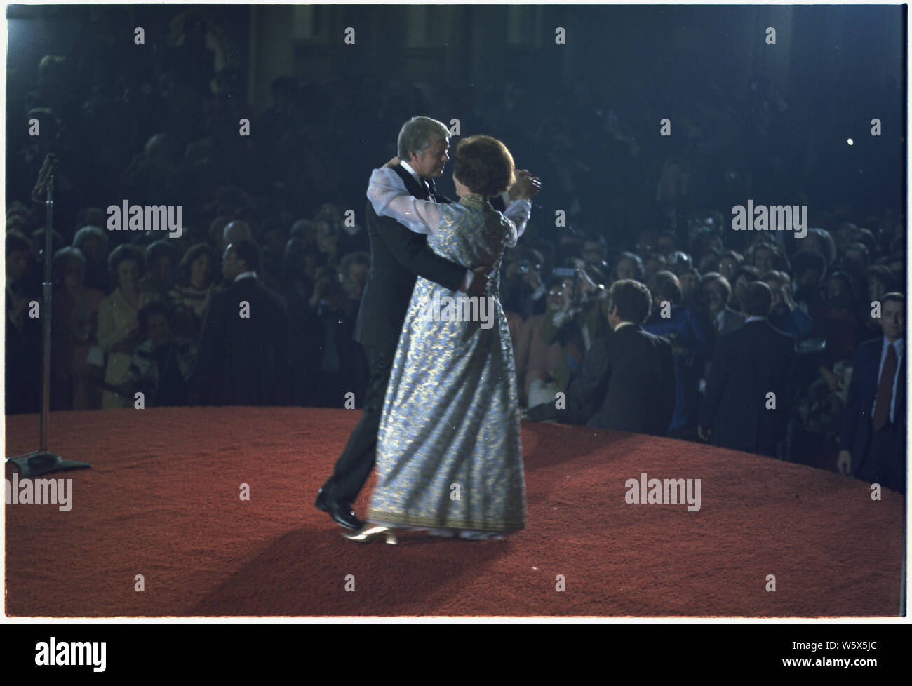 President Jimmy Carter and Rosalynn Carter dancing at Inaugural Ball ...