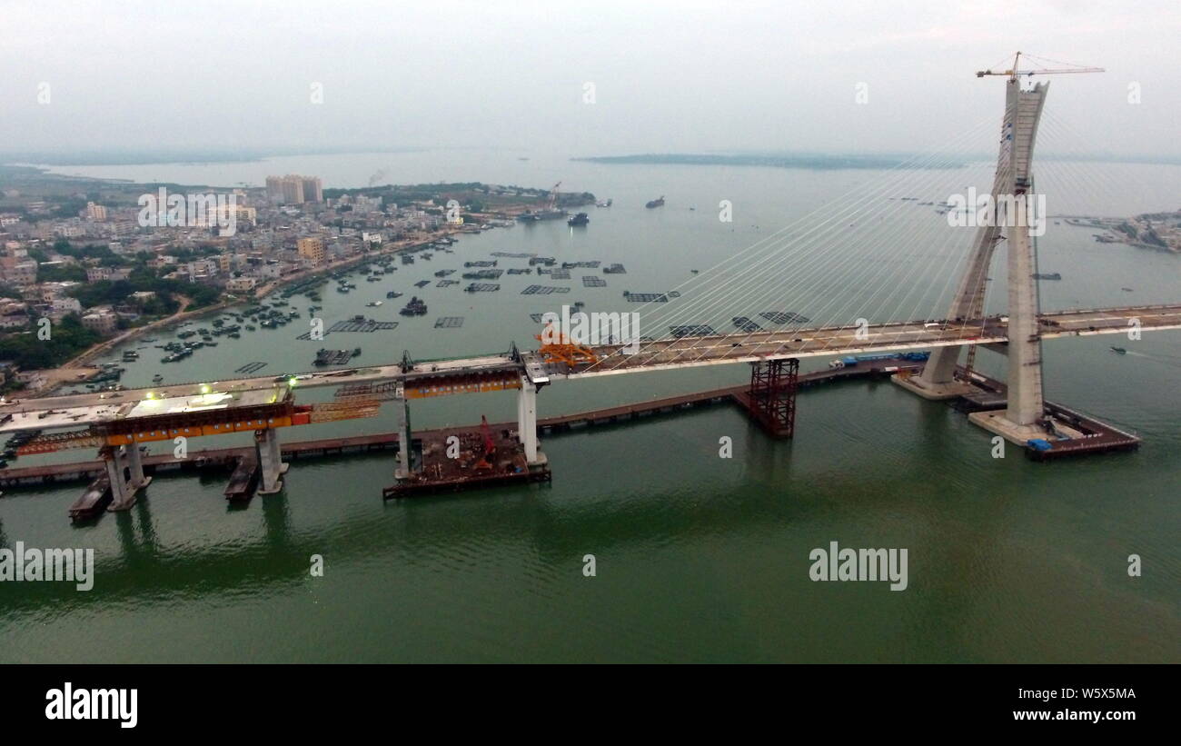An aerial view of China's strongest earthquake-resistant cross-sea ...