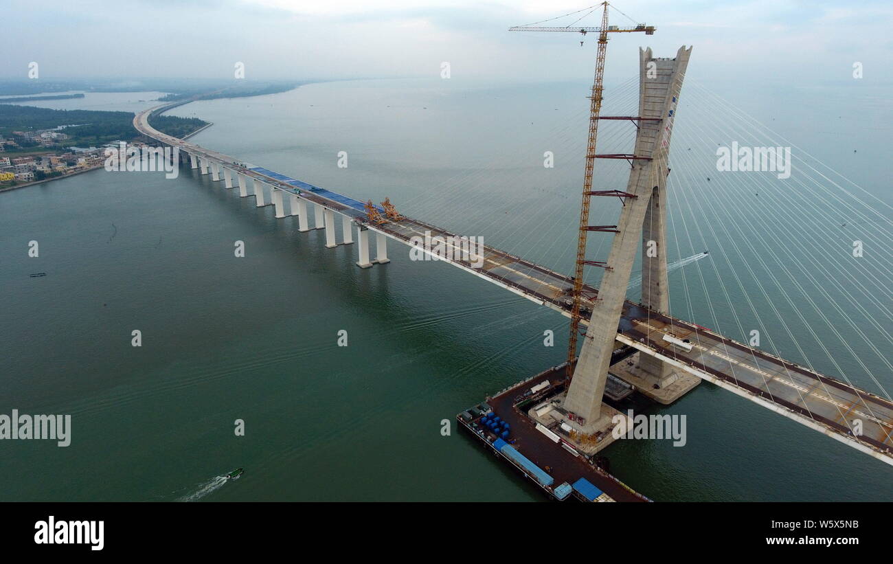 An aerial view of China's strongest earthquake-resistant cross-sea ...