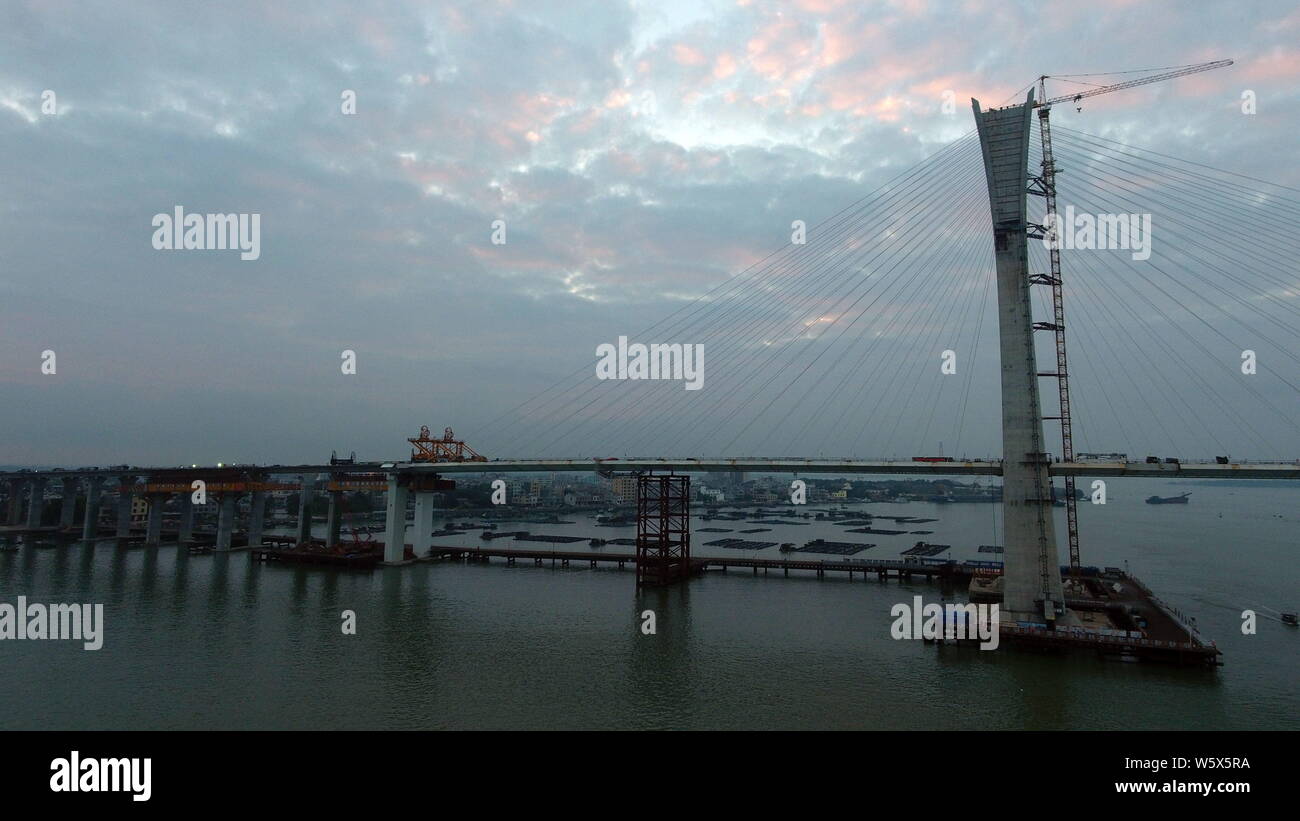An aerial view of China's strongest earthquake-resistant cross-sea ...