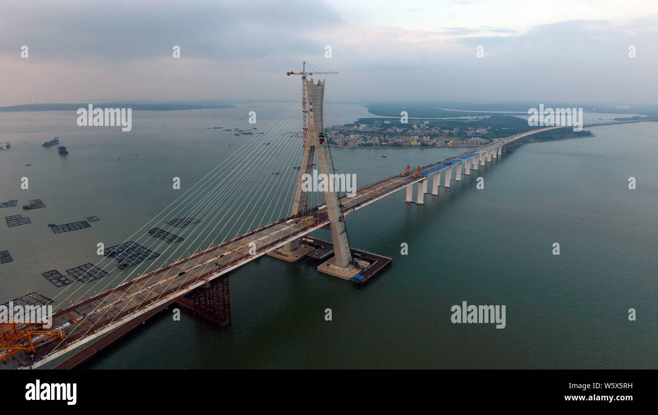 An aerial view of China's strongest earthquake-resistant cross-sea ...