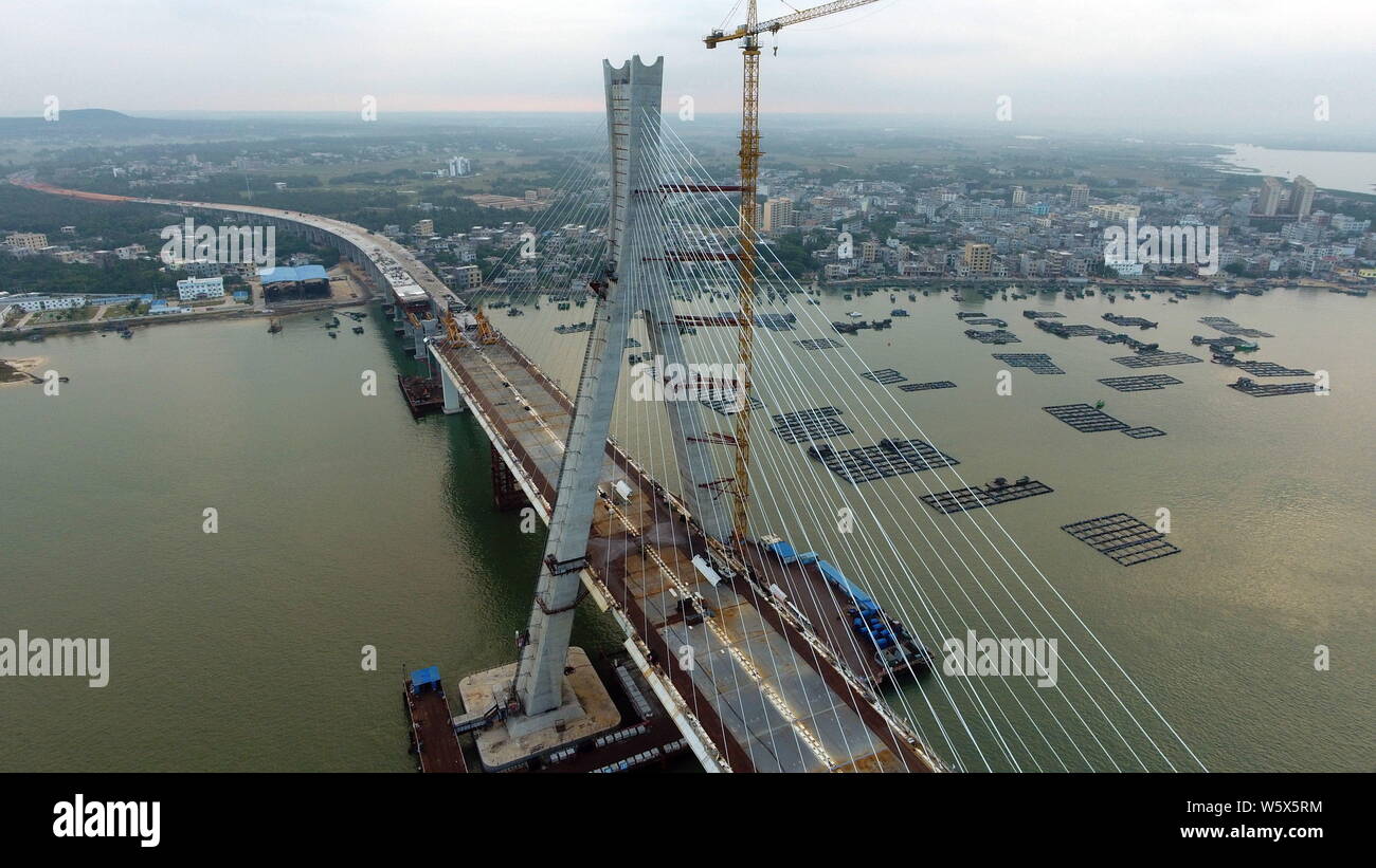 An aerial view of China's strongest earthquake-resistant cross-sea ...