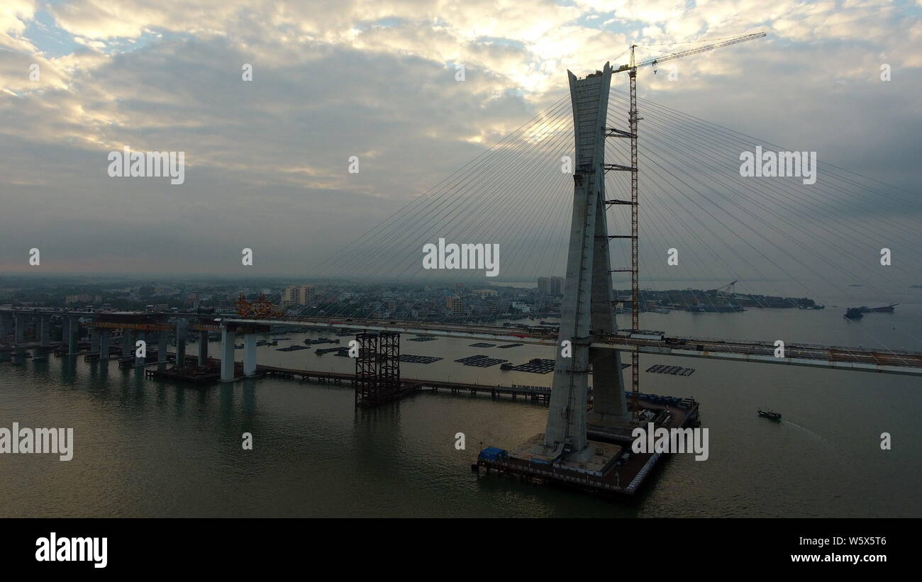 An aerial view of China's strongest earthquake-resistant cross-sea ...
