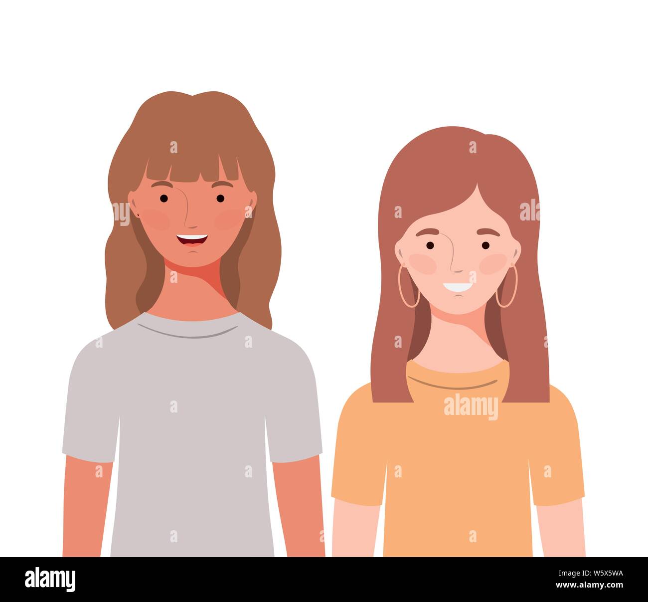 young women on white background Stock Vector Image & Art - Alamy