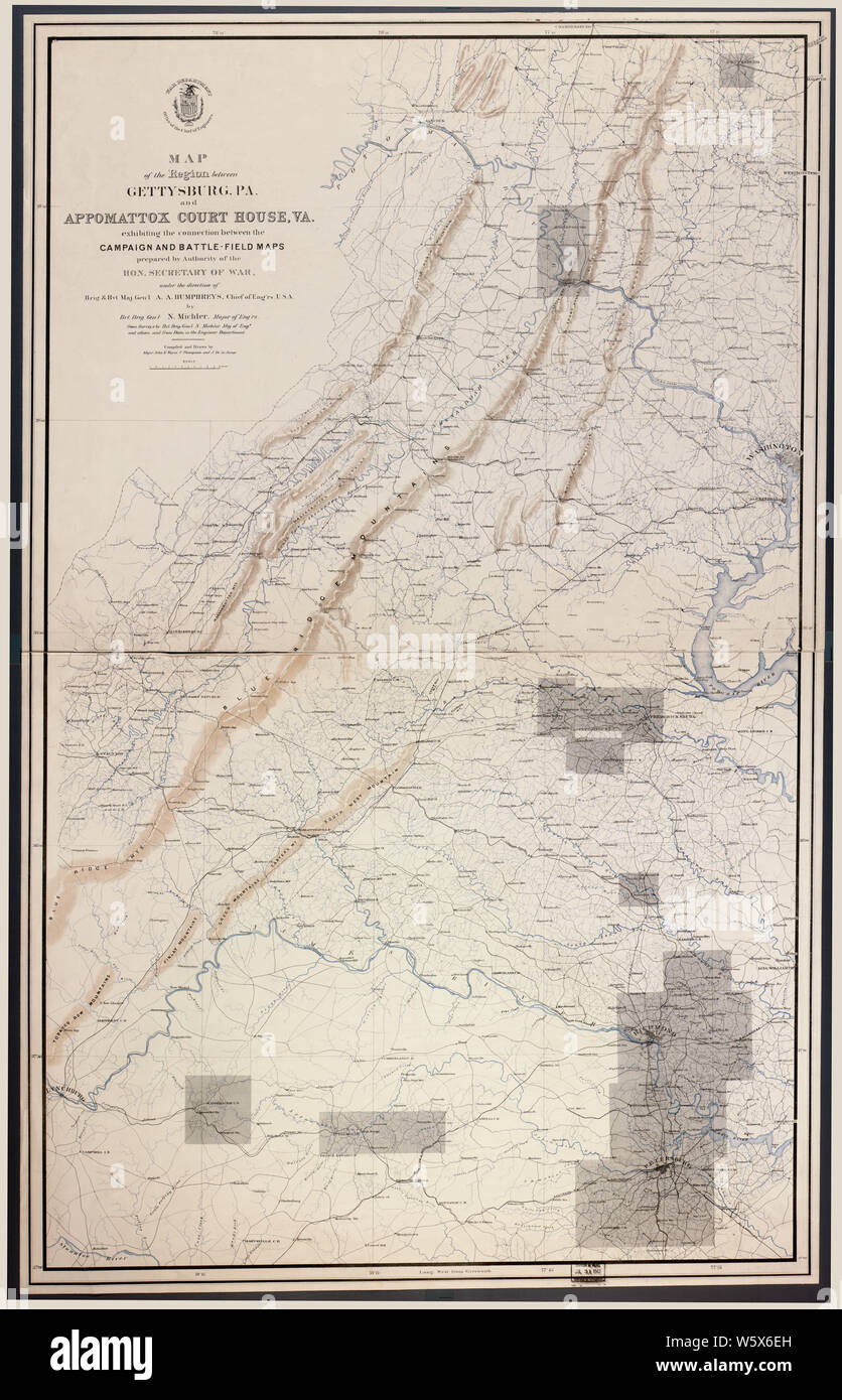 Map of appomattox hi-res stock photography and images - Alamy