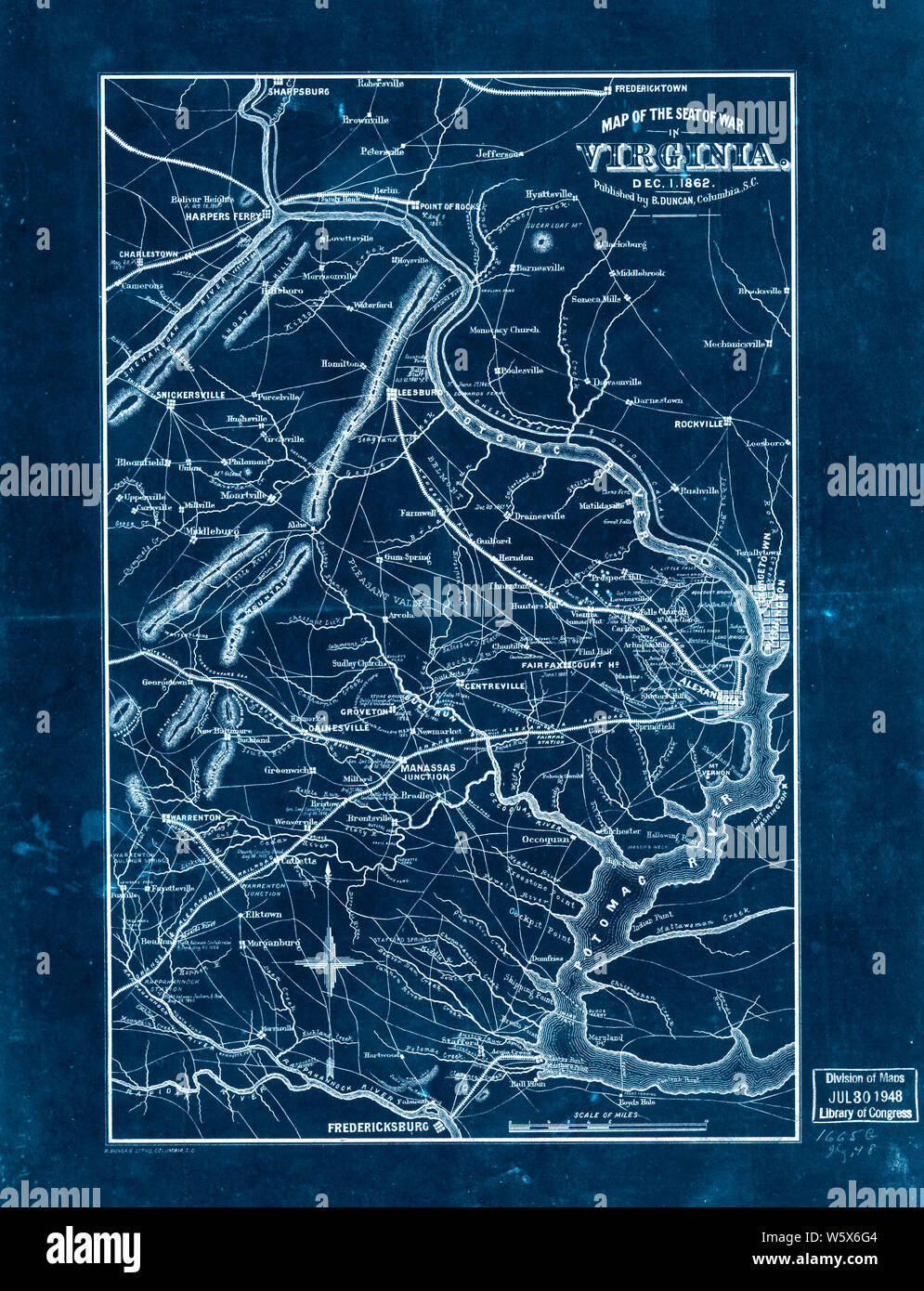 Civil War Maps 0945 Map of the seat of war in Virginia Dec 1 1862 ...