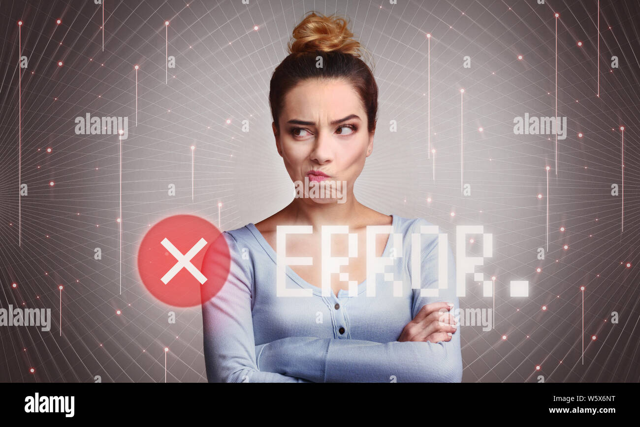 Angry cross young woman hi-res stock photography and images - Alamy