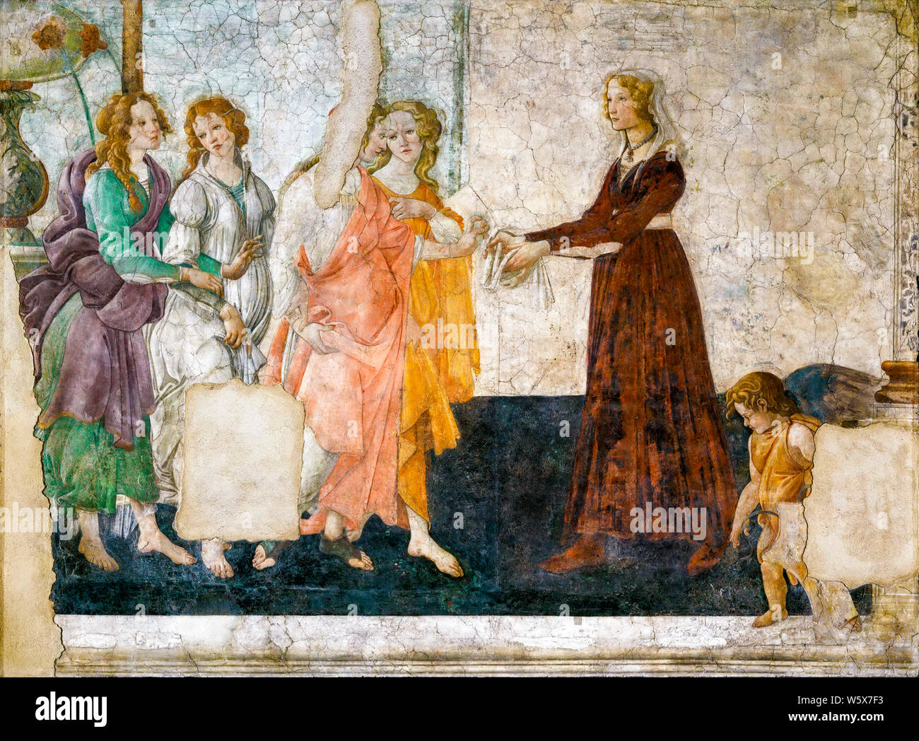 Sandro Botticelli, Venus and the Three Graces, Presenting Gifts to a ...