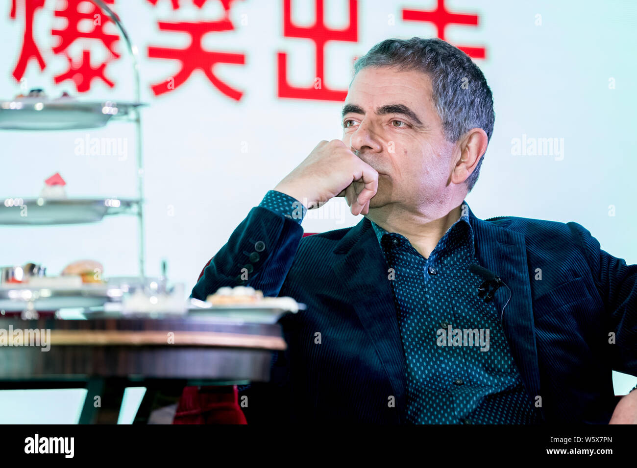 English actor Rowan Atkinson attends a press conference for new movie ...