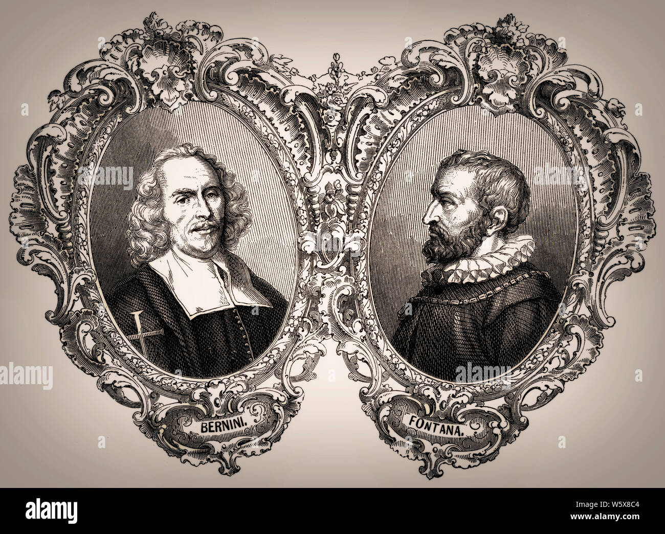 Gian Lorenzo Bernini, Italian sculptor and architect, Prospero Fontana ...