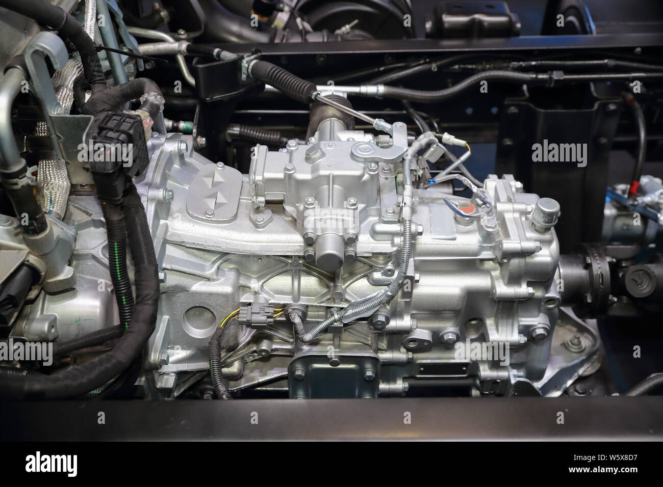 new diesel truck engine close up Stock Photo - Alamy