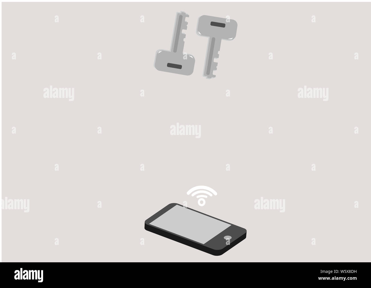 smartphone and keys Stock Photo - Alamy