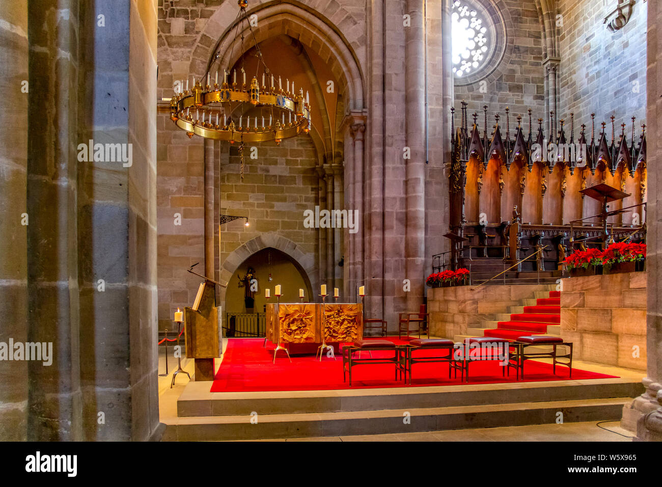 interior of the Bamberg Cathedral, a church in Bamberg, Germany Stock ...