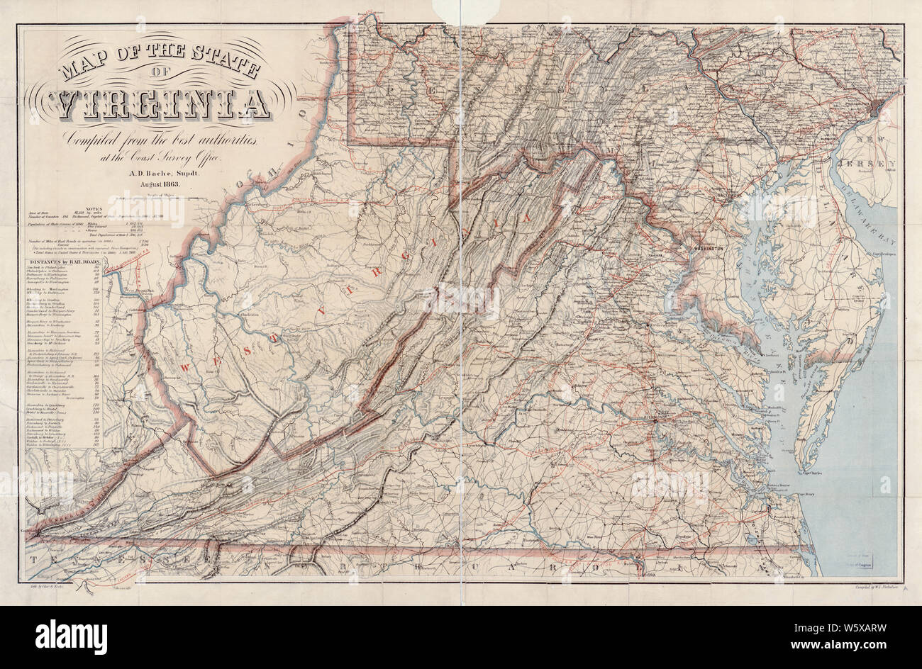 Civil War Maps 0990 Map of the state of Virginia Rebuild and Repair ...