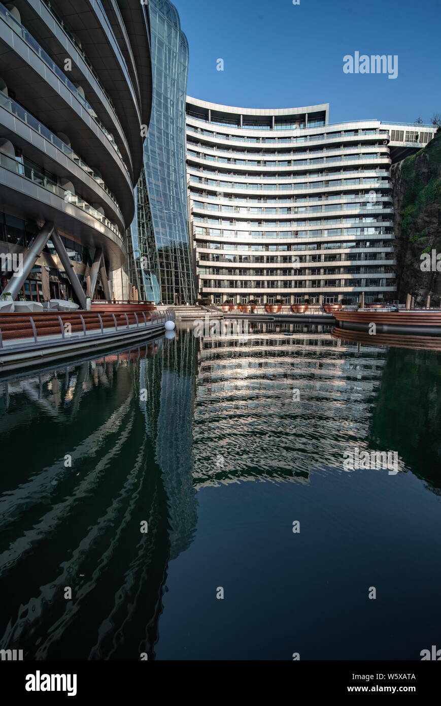 The five-star Shanghai Tianmashan Pit Hotel, also known as the Shimao ...