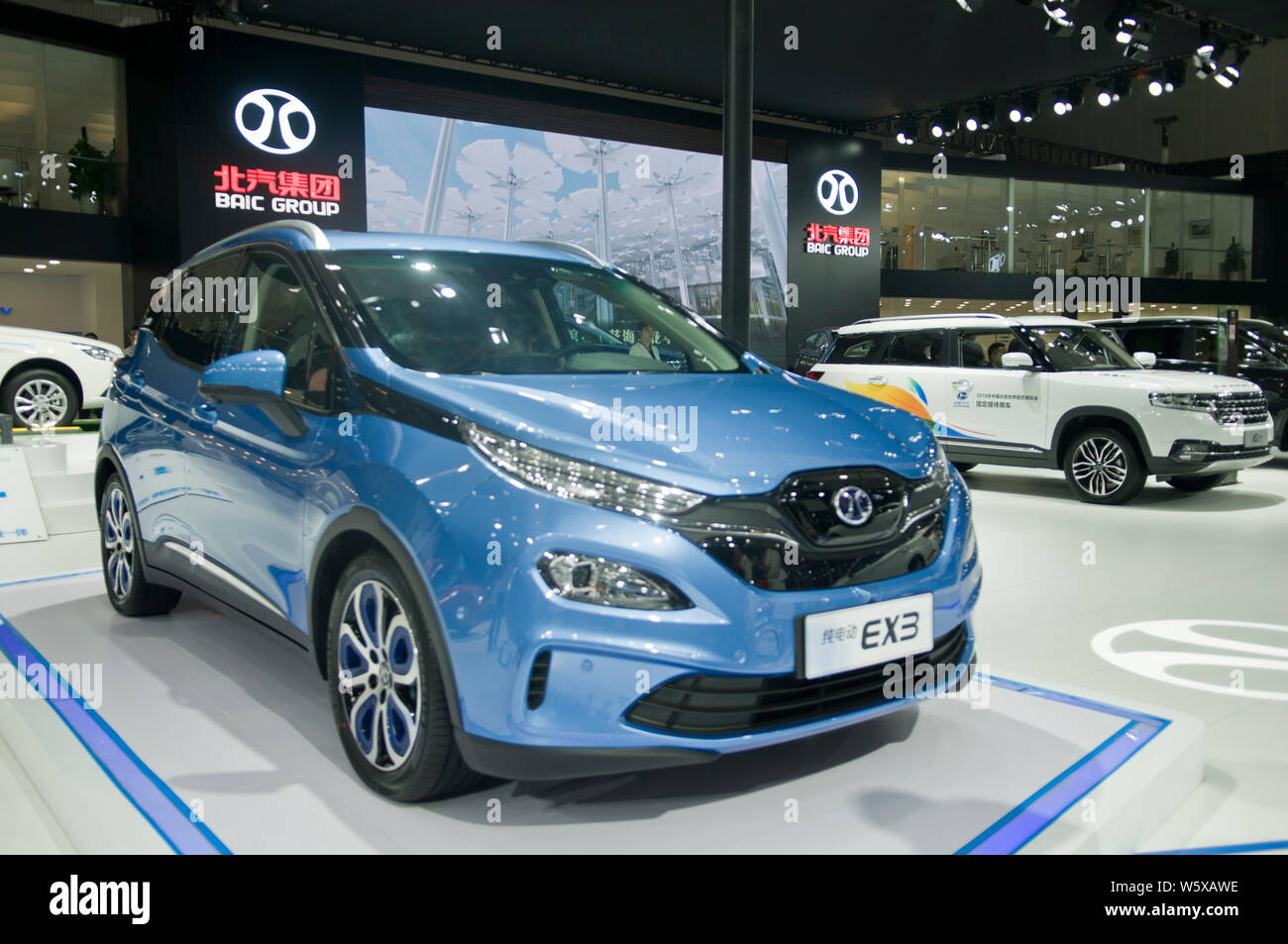 --FILE--A EX3 concept vehicle of BAIC Group is displayed during the ...