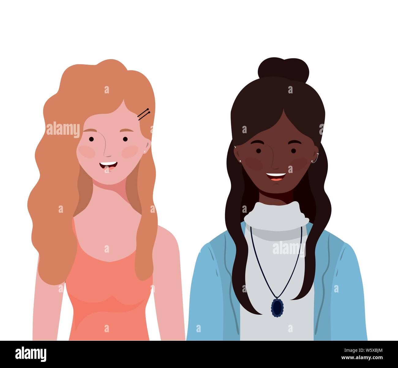 young women on white background Stock Vector Image & Art - Alamy