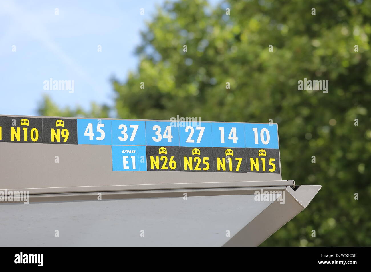 Bus timetable display bus stop hi-res stock photography and images - Alamy