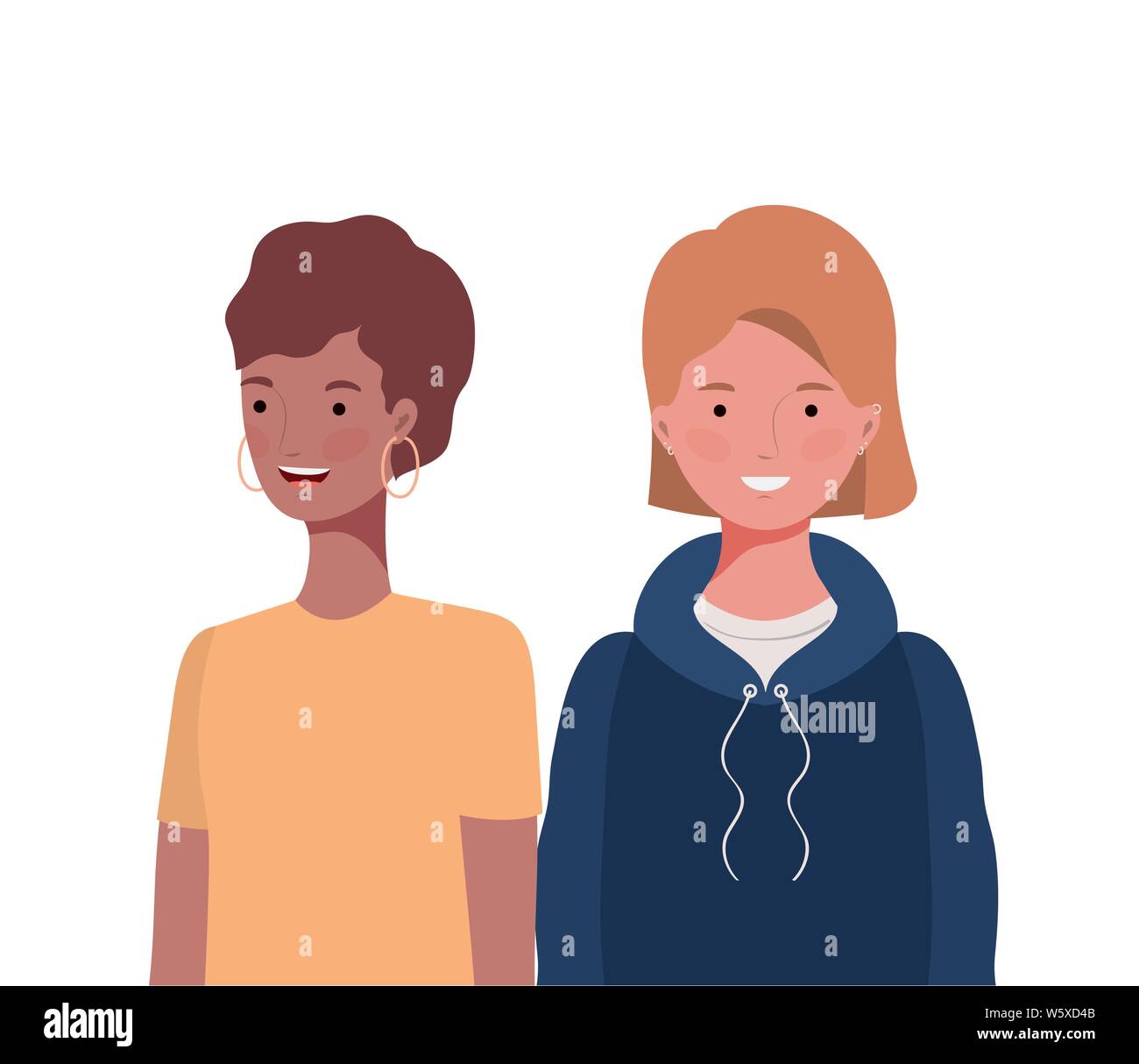 young women on white background Stock Vector Image & Art - Alamy