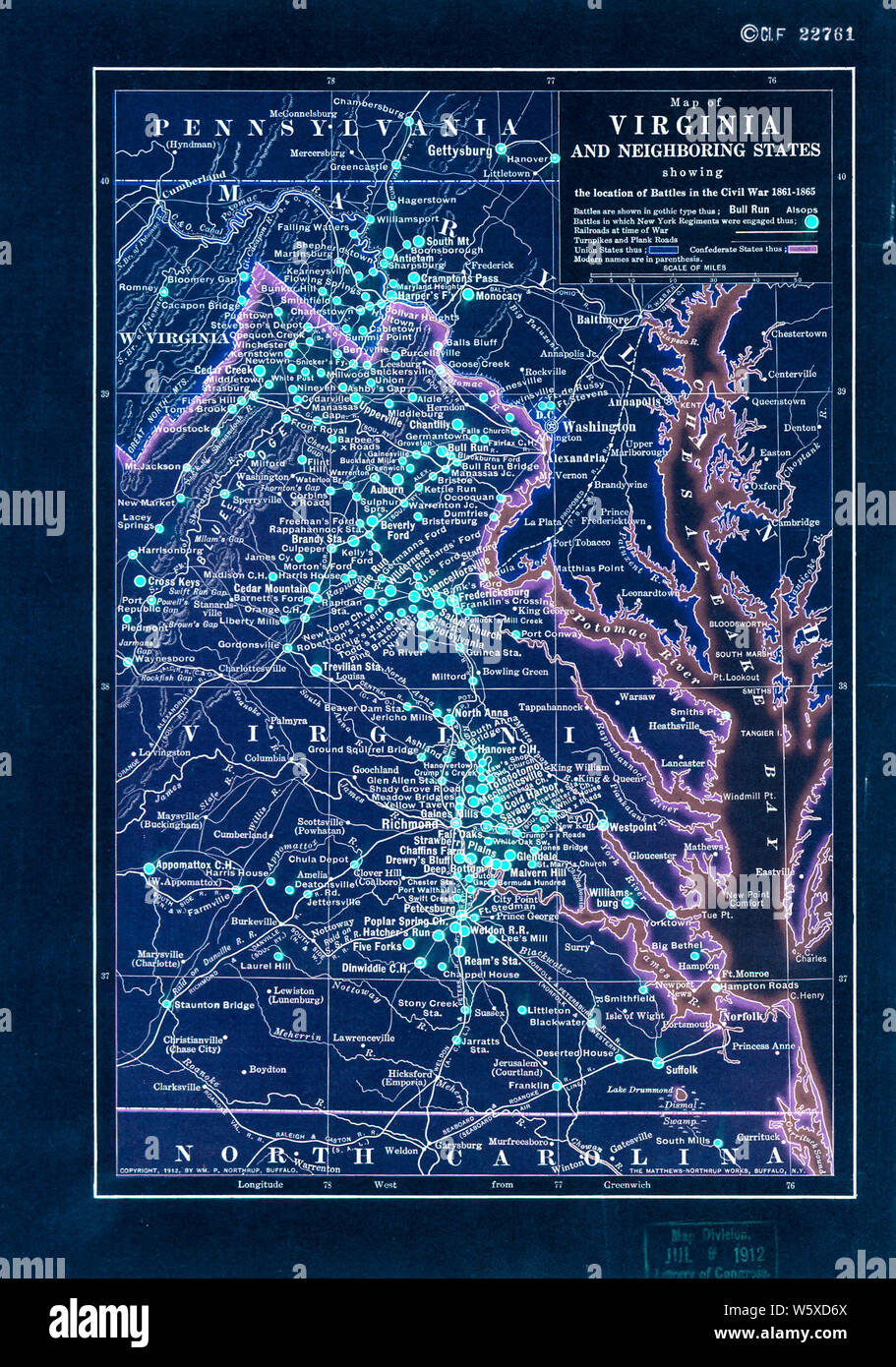 Civil war map america 1865 hi-res stock photography and images - Alamy