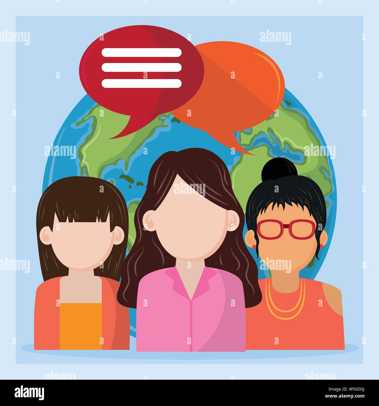 People talking around the world cartoons Stock Vector Image & Art - Alamy