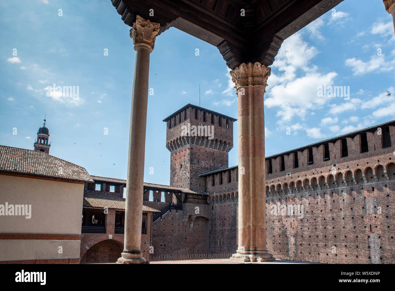 Milan castello sforzesco interior hi-res stock photography and images ...