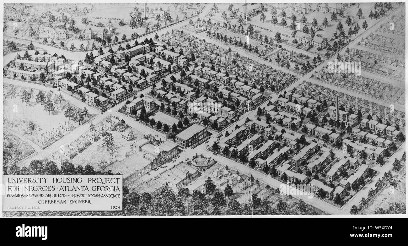 Public Works Administration: Architect's drawing of the University ...