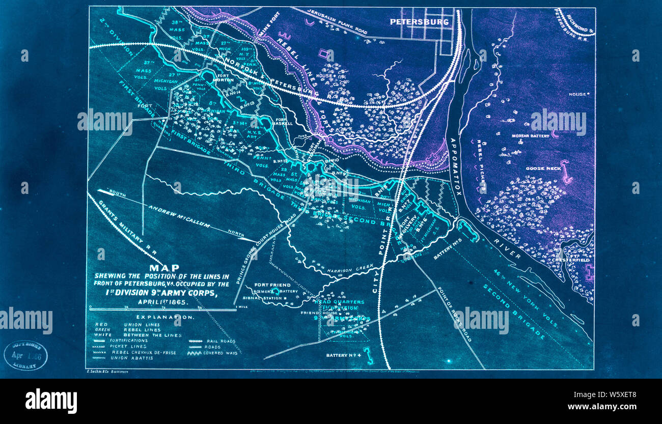 American civil war map 1865 hi-res stock photography and images - Alamy