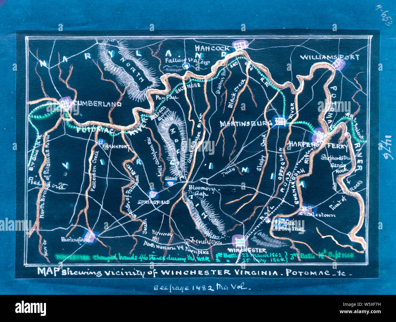 Civil War Maps 1042 Map shewing sic vicinity of Winchester Virginia ...