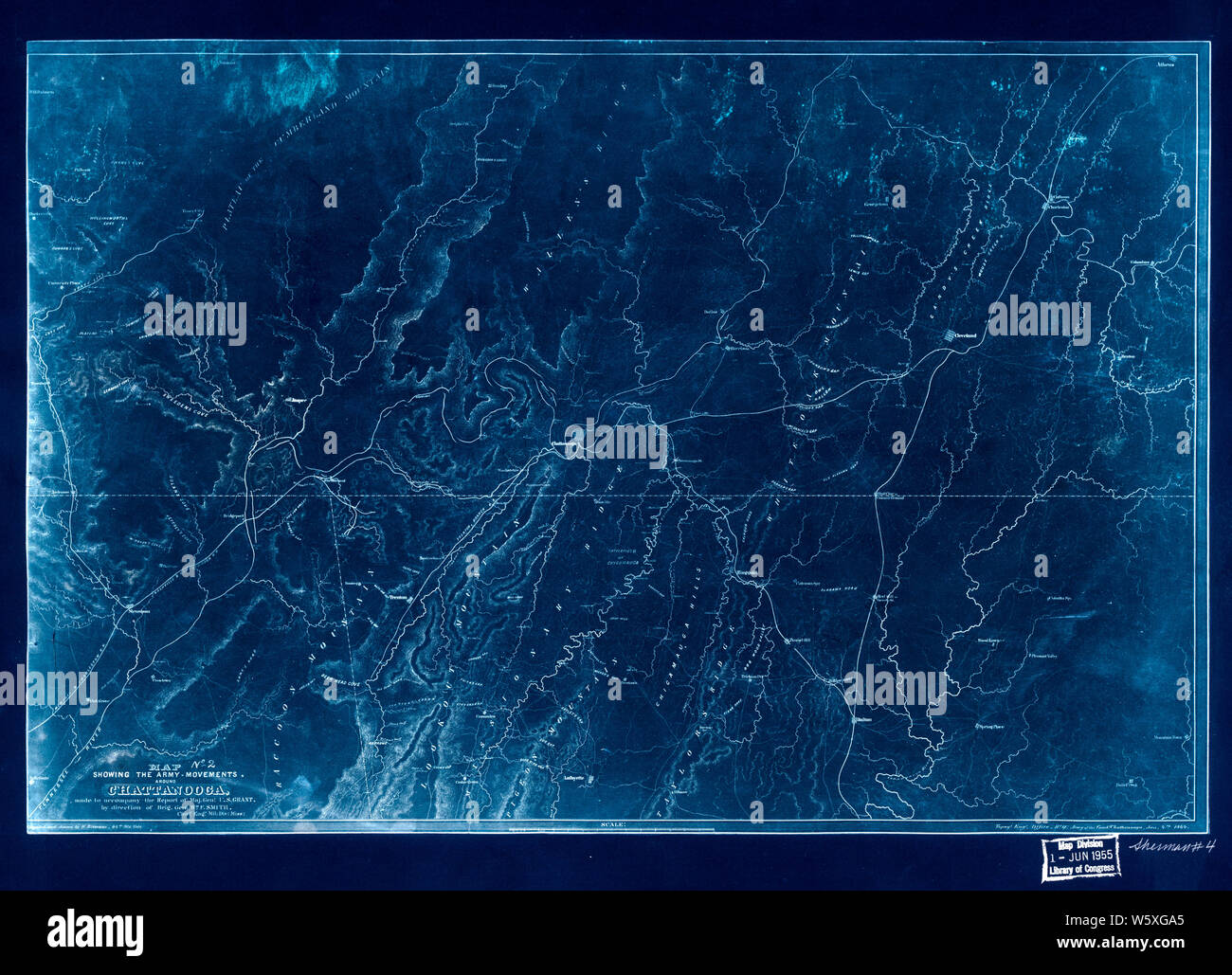 Civil War Maps 1060 Map showing the army movements around Chattanooga ...