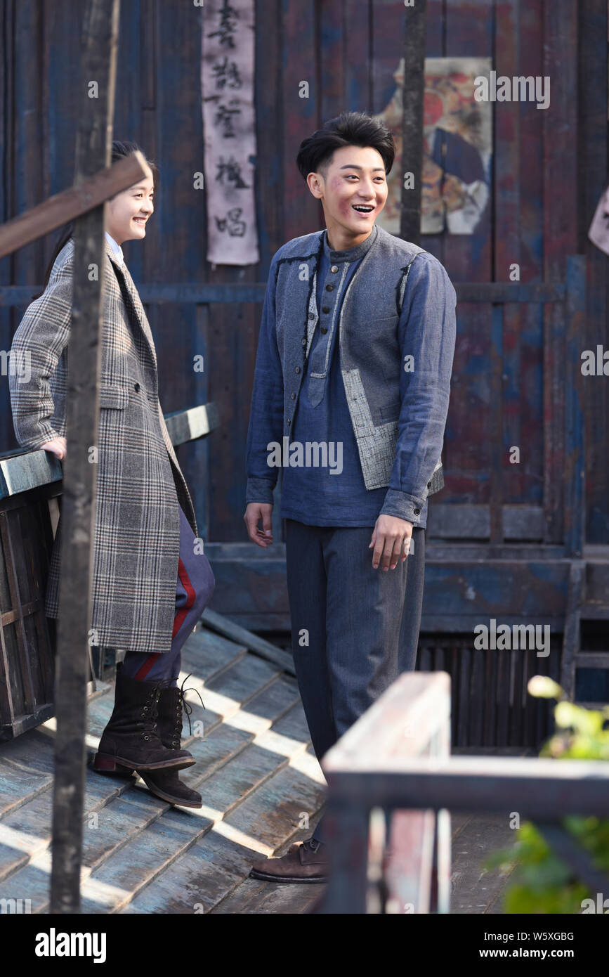 Chinese actor Huang Zitao, right, better known as Z.Tao, and actress ...