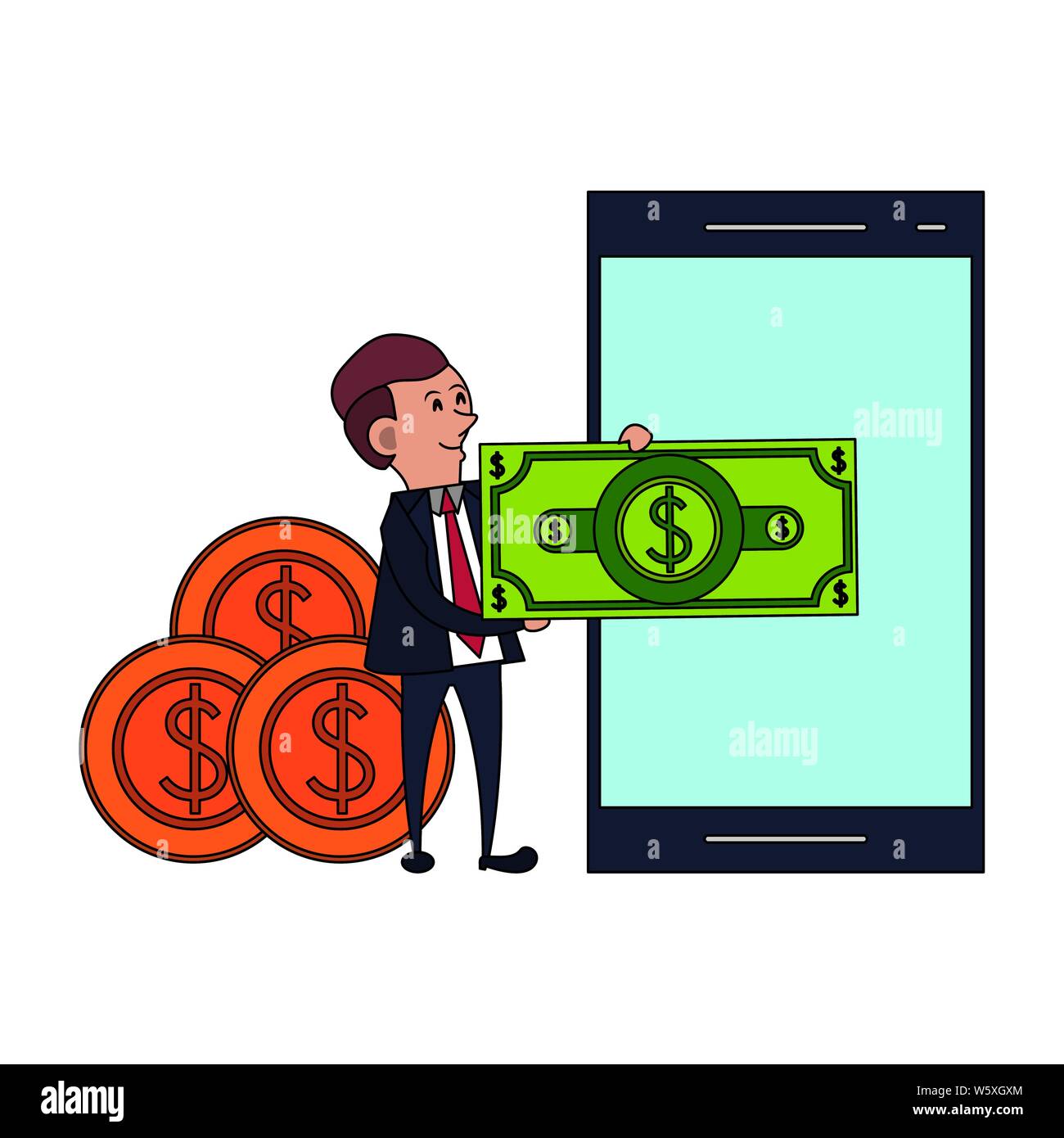 saving money finance banking cartoon Stock Vector Image & Art - Alamy
