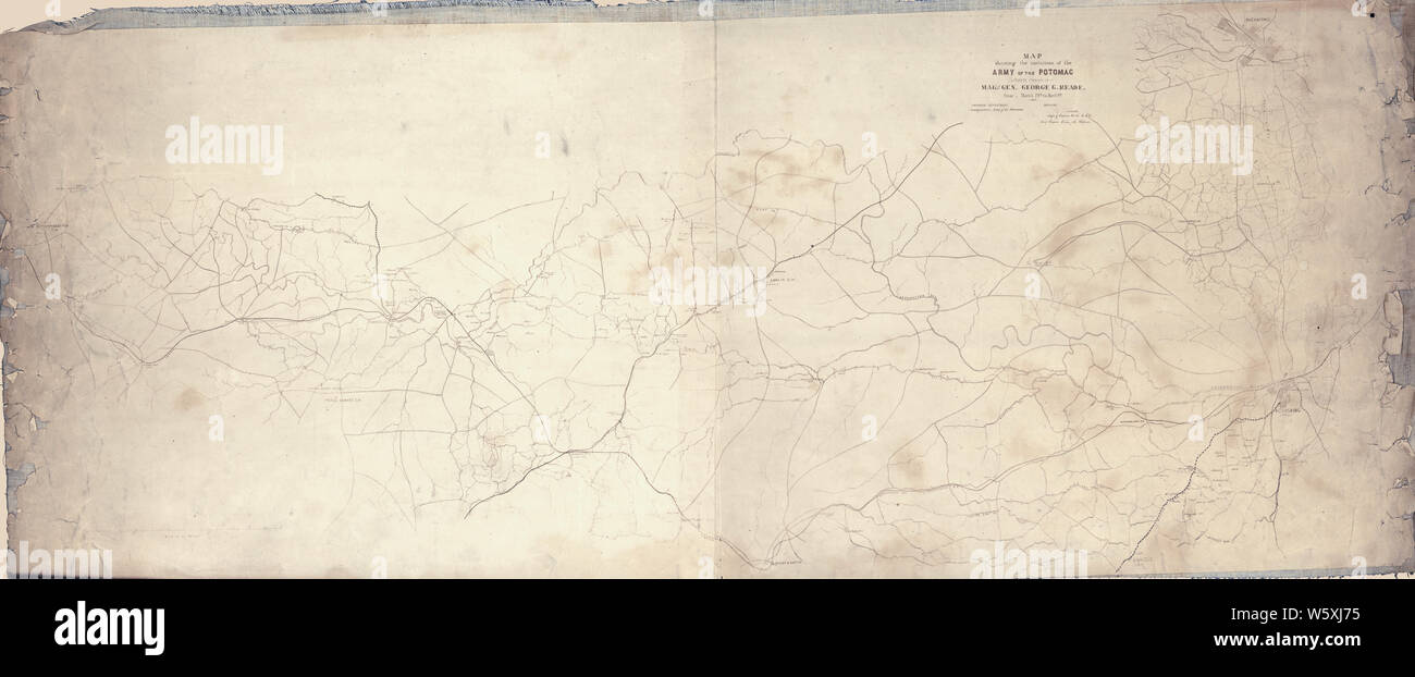 Civil War Maps 1084 Map showing the operations of the Army of the ...