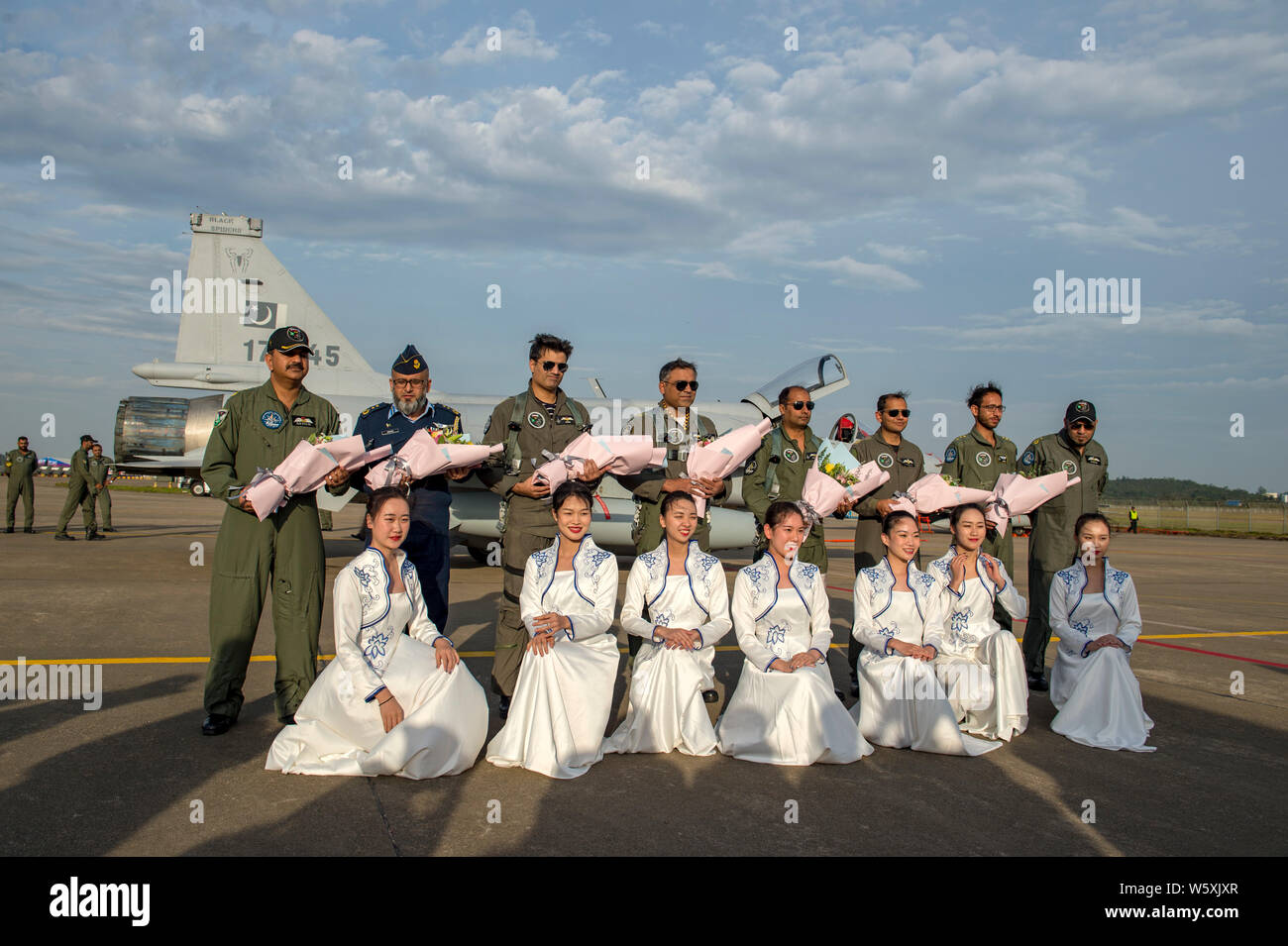 Pakistani military pilots deplane their JF-17 fighter aircraft at the ...