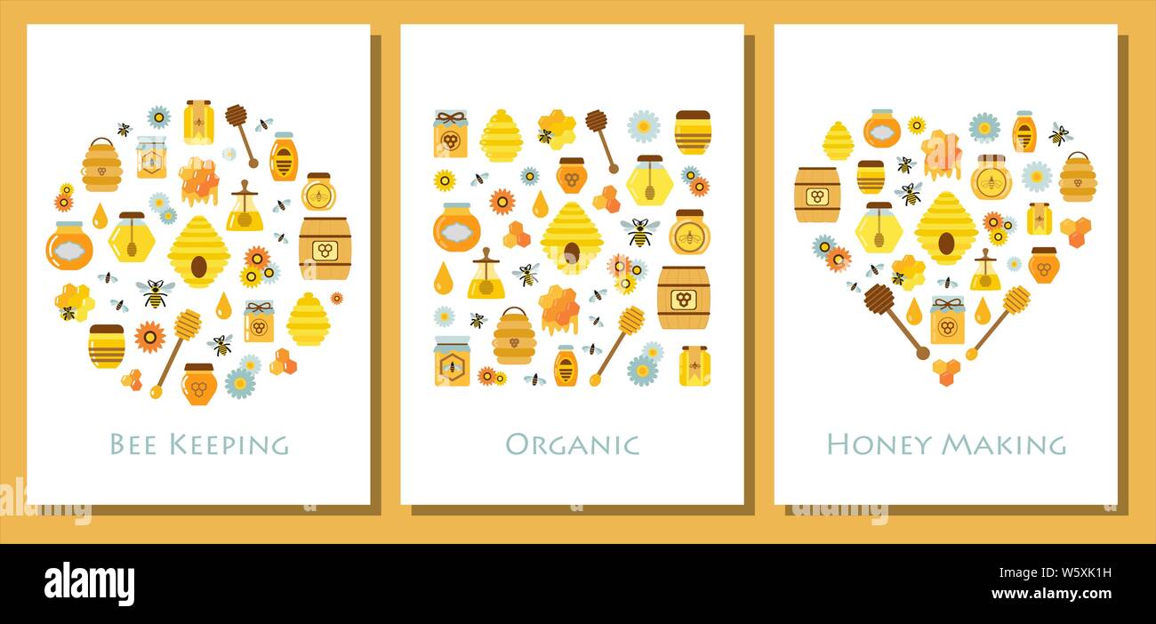 Bees making honey illustration hi-res stock photography and images - Alamy