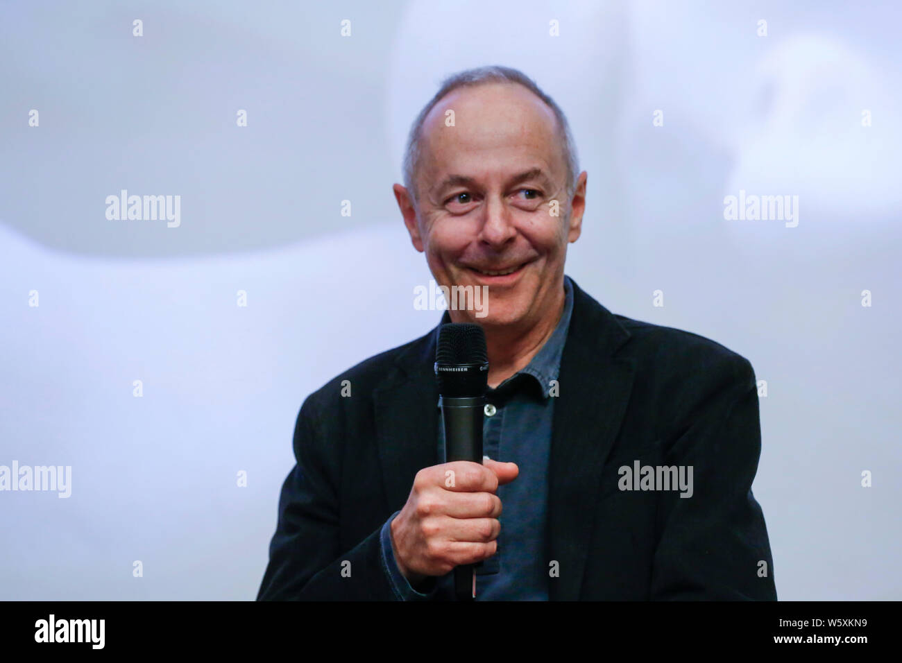 Italian woodcarving artist Bruno Walpoth attends a press conference for ...