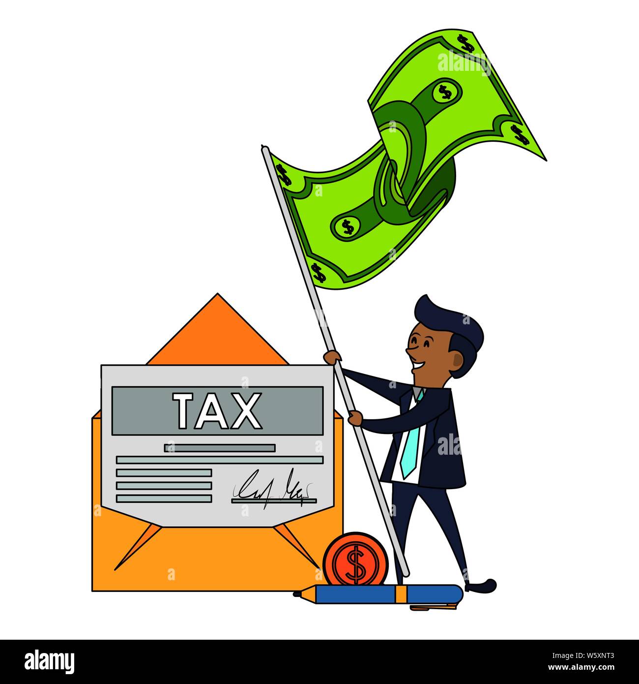 state government taxes business cartoon Stock Vector Image & Art - Alamy