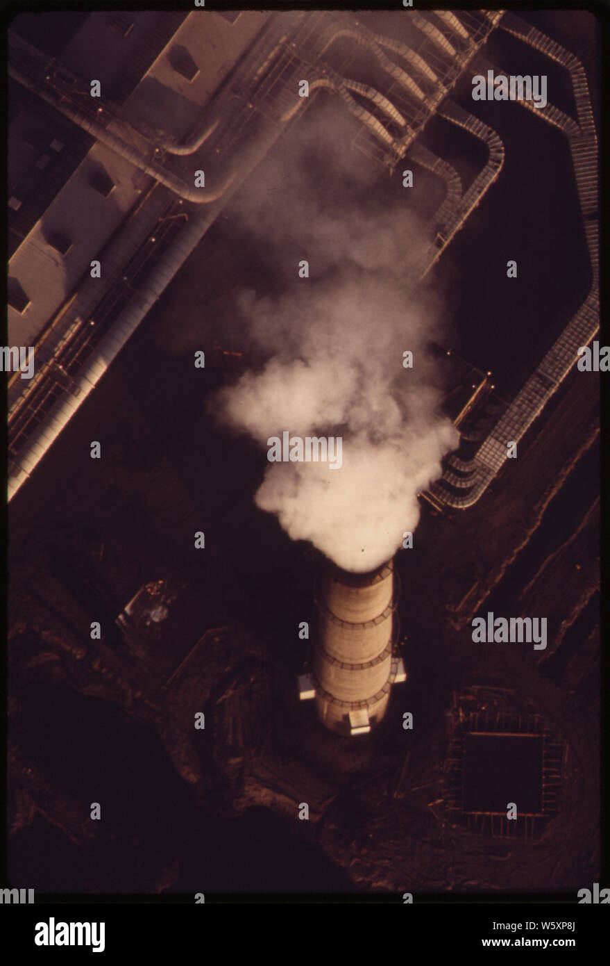 SMOKE STACK OF ALUMINUM SMELTING PLANT Stock Photo - Alamy