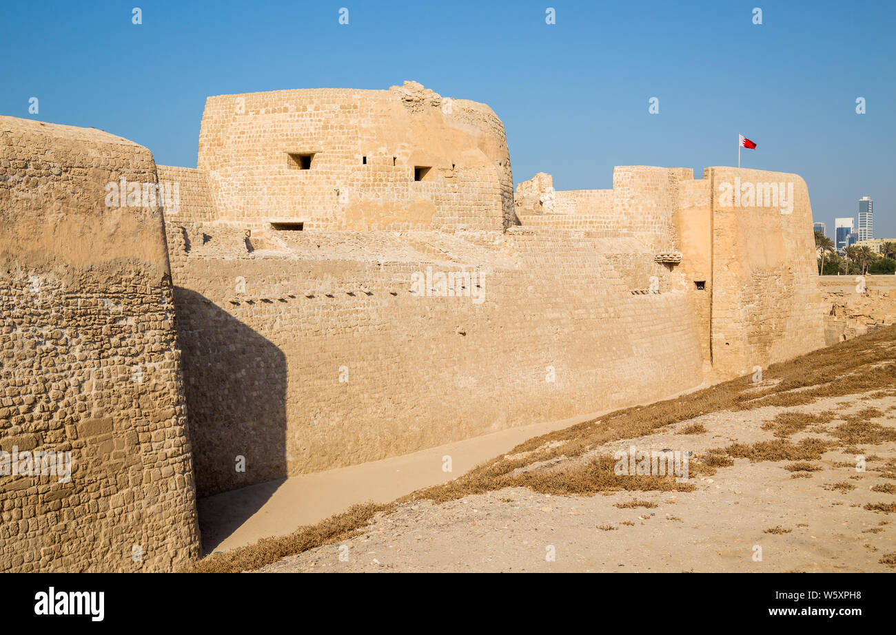 View of the old Arad Fort, in Manama, Muharraq, Bahrain Stock Photo - Alamy