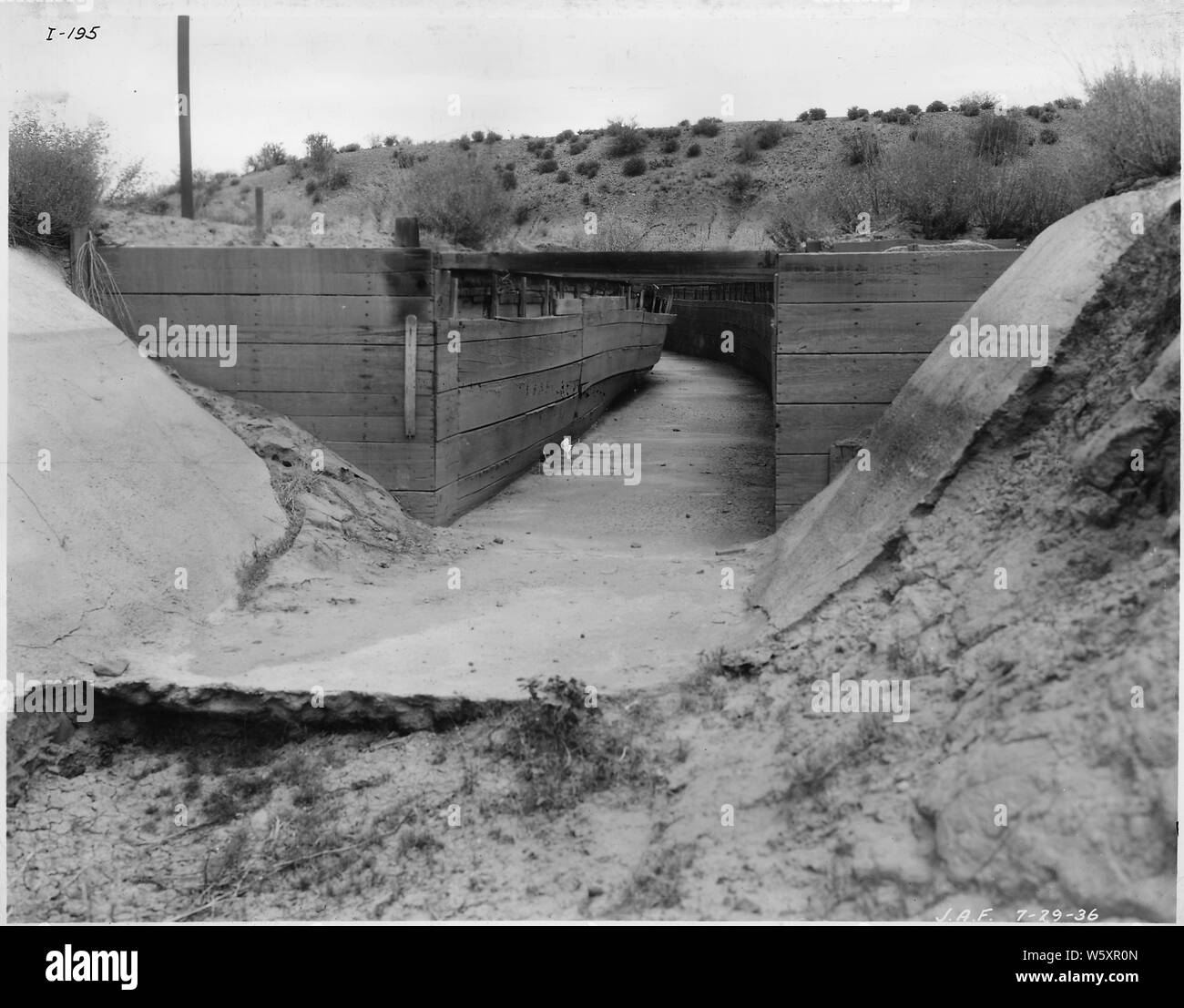 Salt River - Power Canal - Temporary repair in fill section near mil3 ...