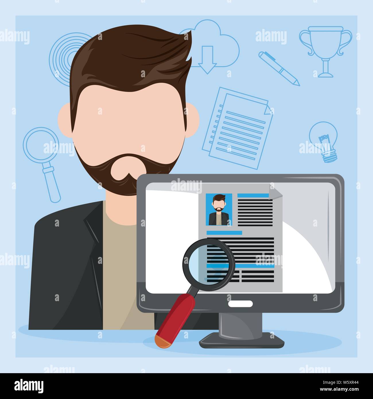 Interview coworkers Stock Vector Images - Alamy