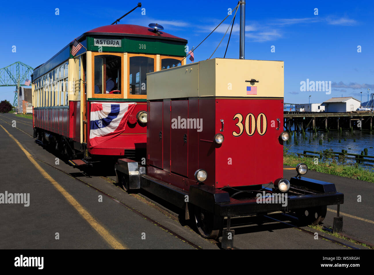 Historic Trolley, Astoria, Oregon, USA Stock Photo - Alamy