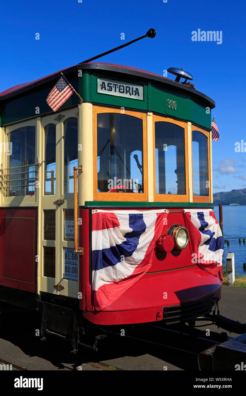 Historic Trolley, Astoria, Oregon, USA Stock Photo - Alamy