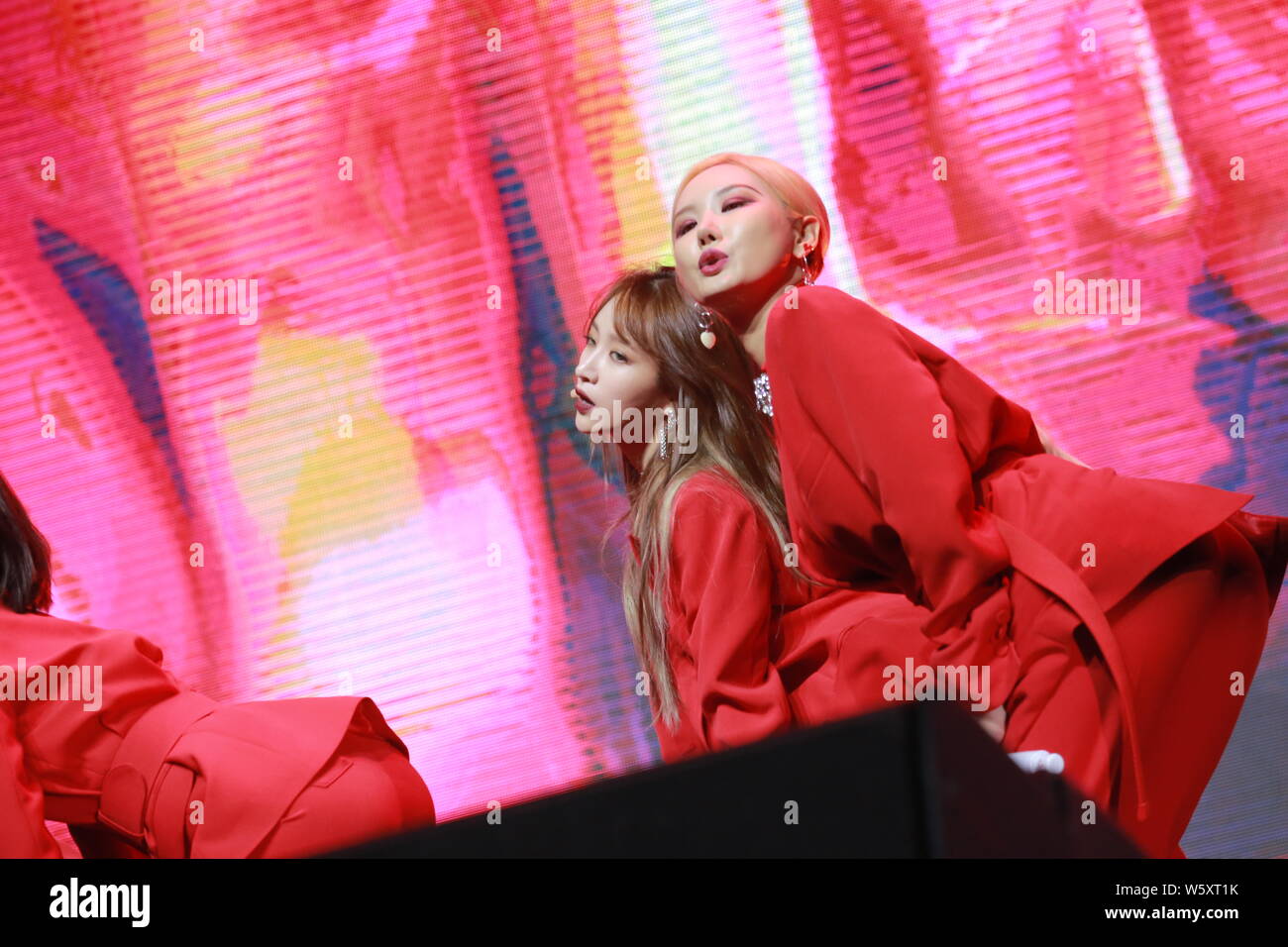 South Korean girl group EXID performs during a showcase to release ...