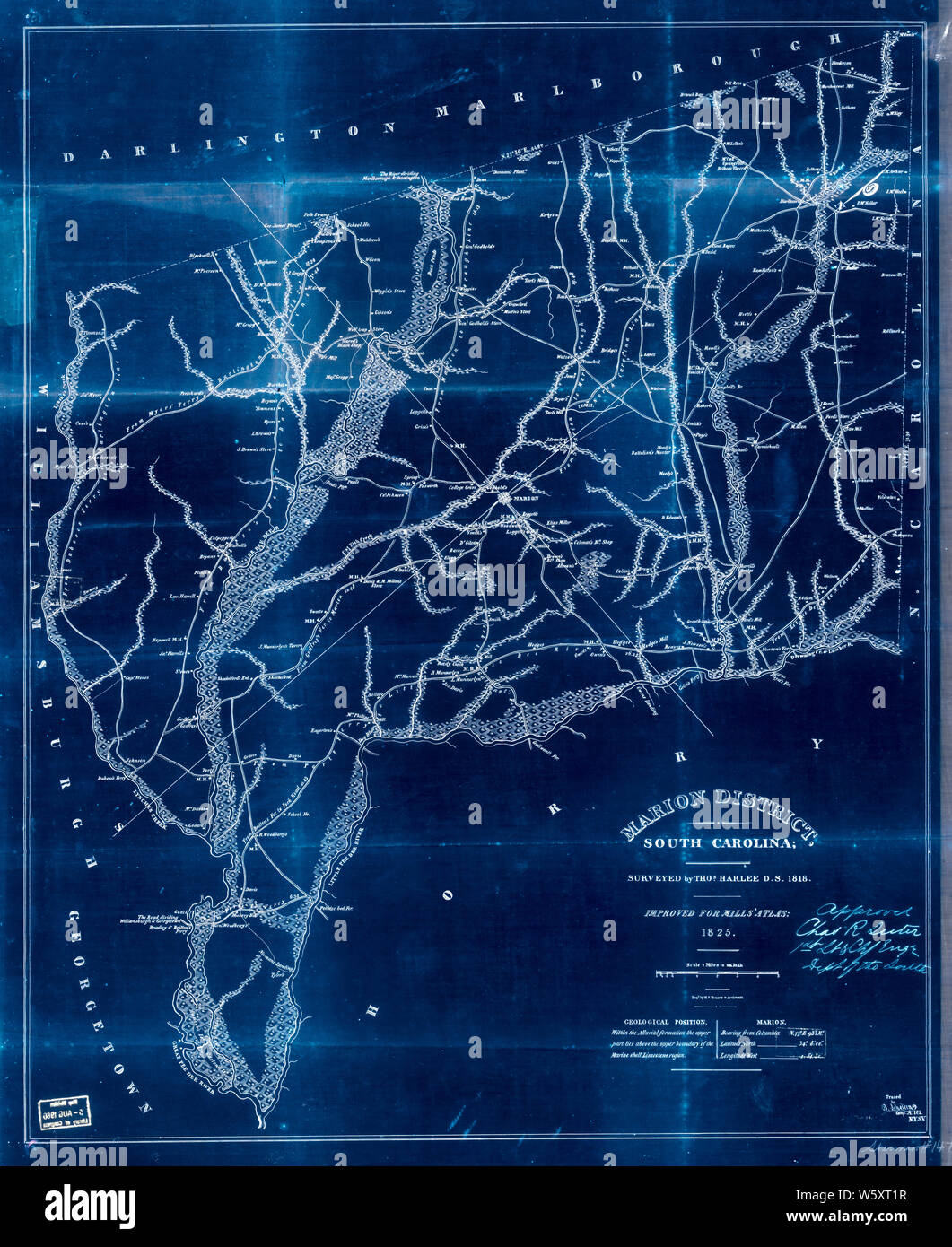 Civil War Maps 1109 Marion District South Carolina Inverted Rebuild and ...