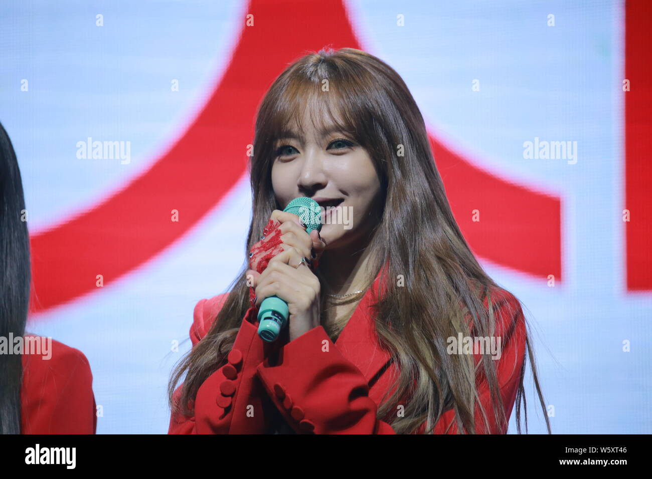 South Korean girl group EXID attends a showcase to release their ...