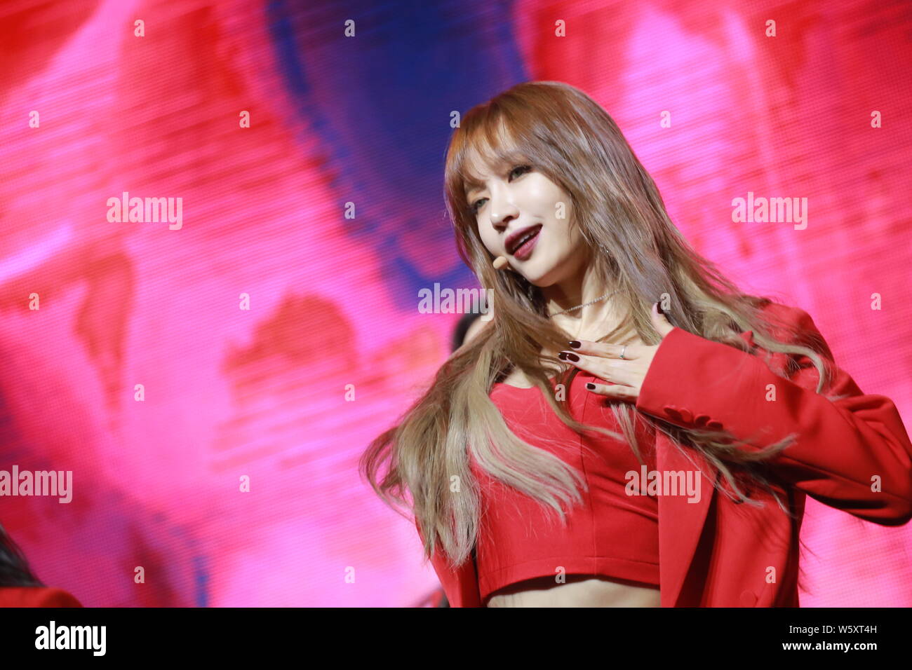 South Korean girl group EXID performs during a showcase to release ...