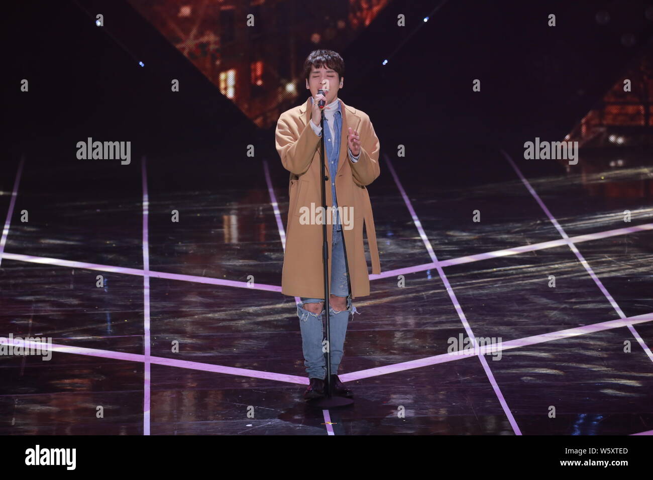 South Korean singer Han Hee-jun performs during the South Korean music ...